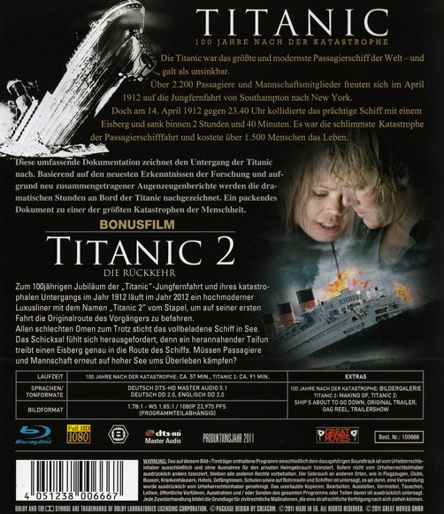 Film Titanic - 100 Jahre nach der Katastrophe [Blu-ray] von John Lasseter gebraucht kaufen bei ...
