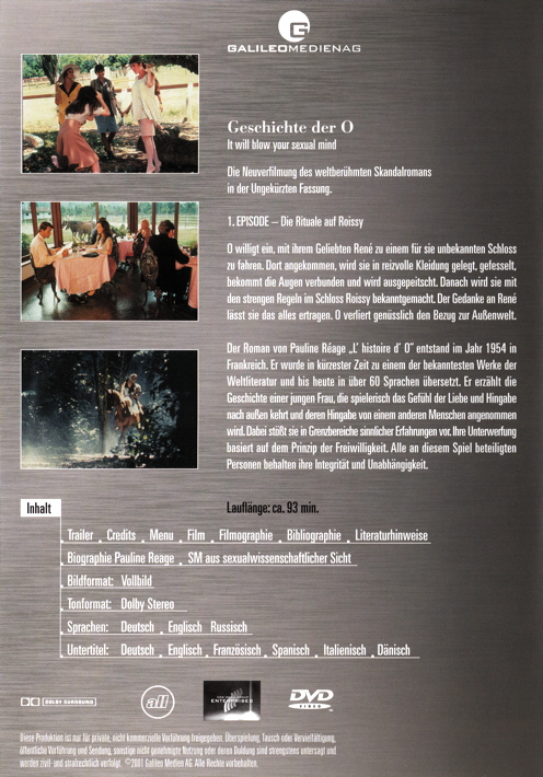 Film Geschichte der O - Episode 1 - Die Rituale der Roissy [DVD] von ...